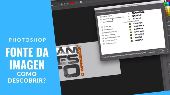 Como descobrir a fonte de um texto em uma imagem?